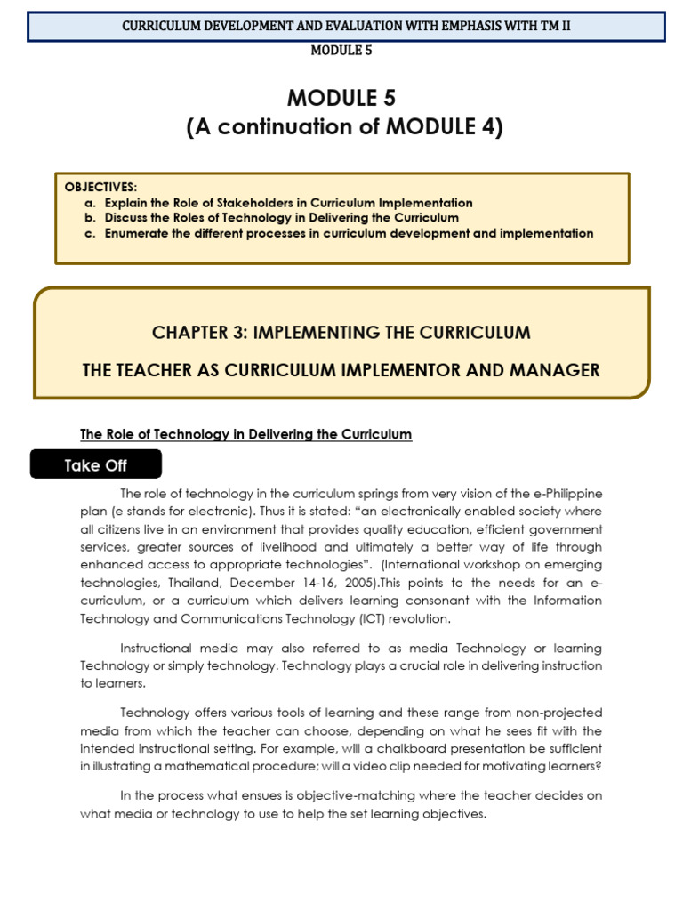 MODULE 5 Curriculum | Download Free PDF | Curriculum | Teachers