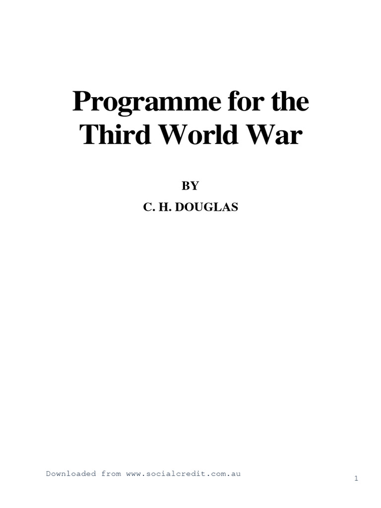 Programme For The Third World War | PDF