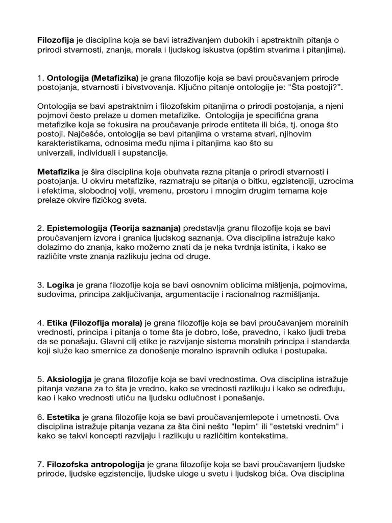 Filozofija 1 | PDF