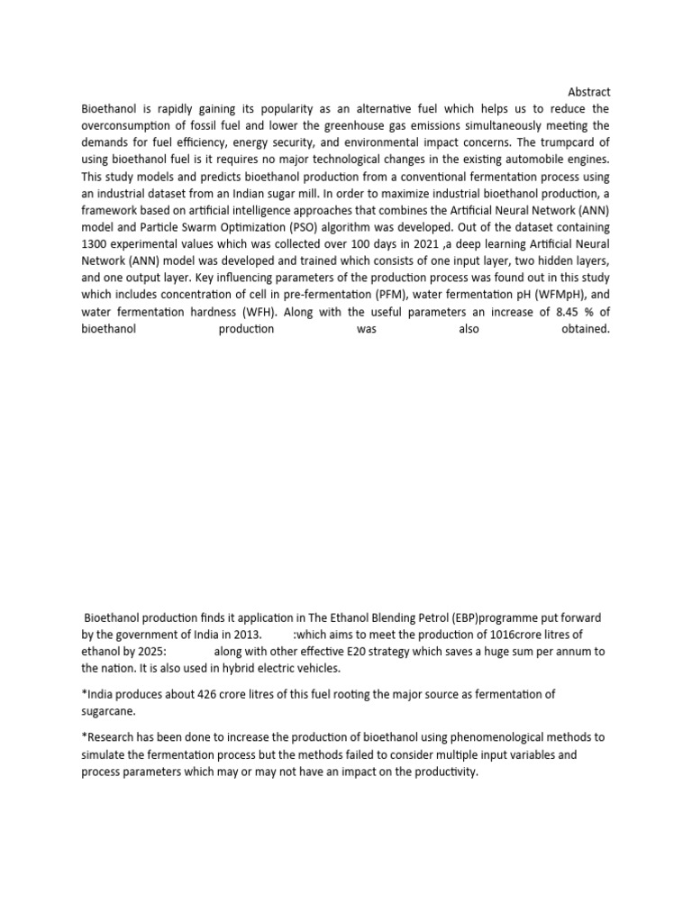 Bioethanol | PDF | Technology & Engineering