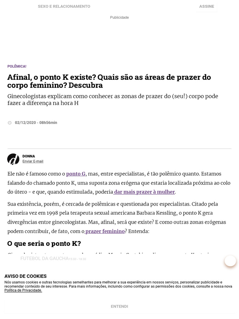 Ponto K, Onde Fica - E o Ponto U, e o Y - Entenda Os Pontos Do Prazer - Donna | PDF