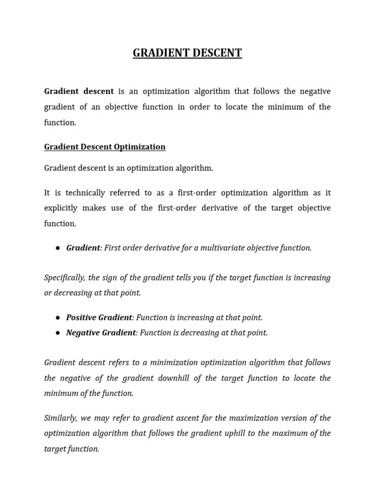 Gradient Descent | PDF