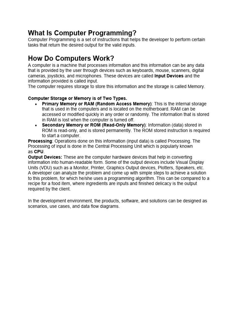 What Is Computer Programming Pdf