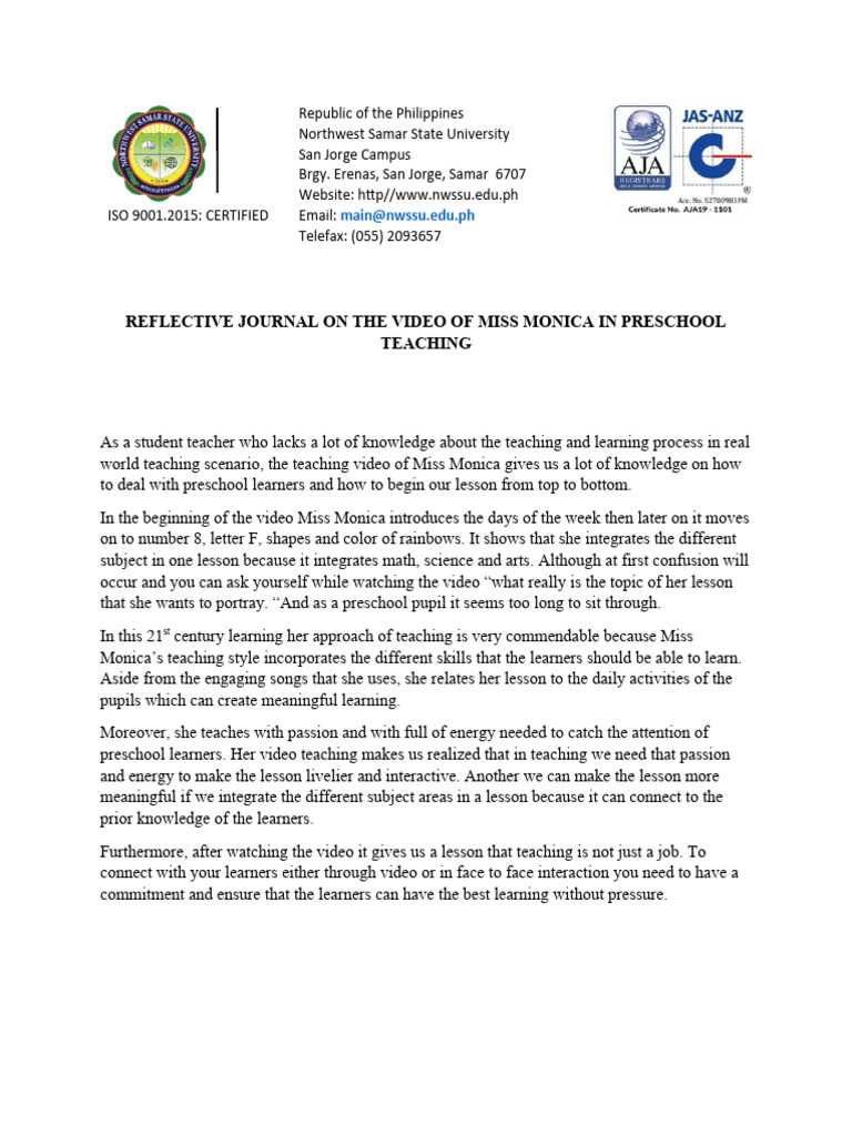 Task #2 Reflective Journal | PDF