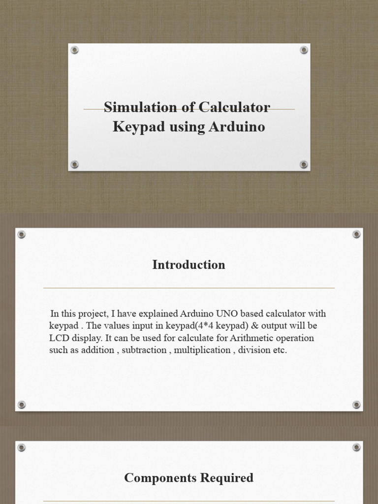 Arduino Calculator With Keypad | PDF