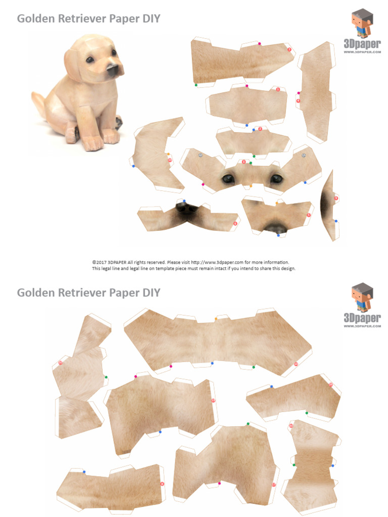 DIY Golden Retriever Craft | PDF