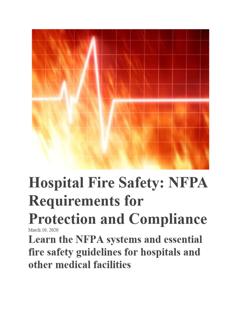 Hospital Fire Safety | PDF