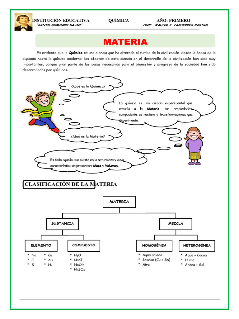 Clasificacion de La Materia | PDF | Importar | Agua