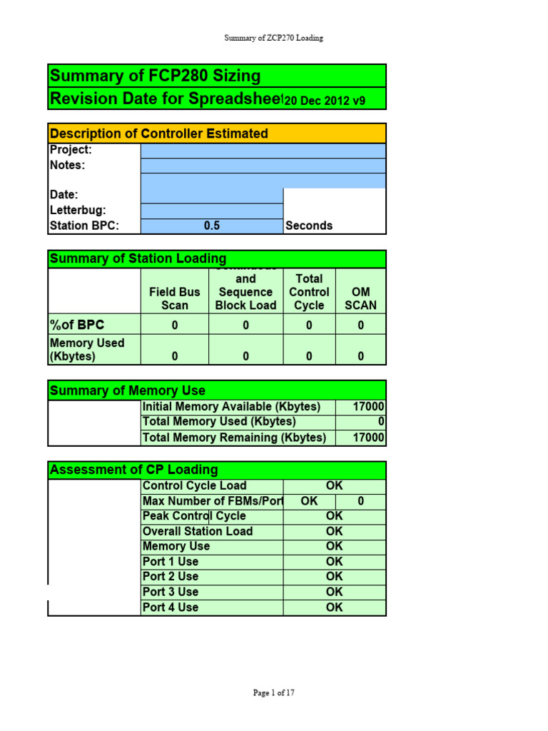 FCP280 Sizing Tool B0700FYA | PDF