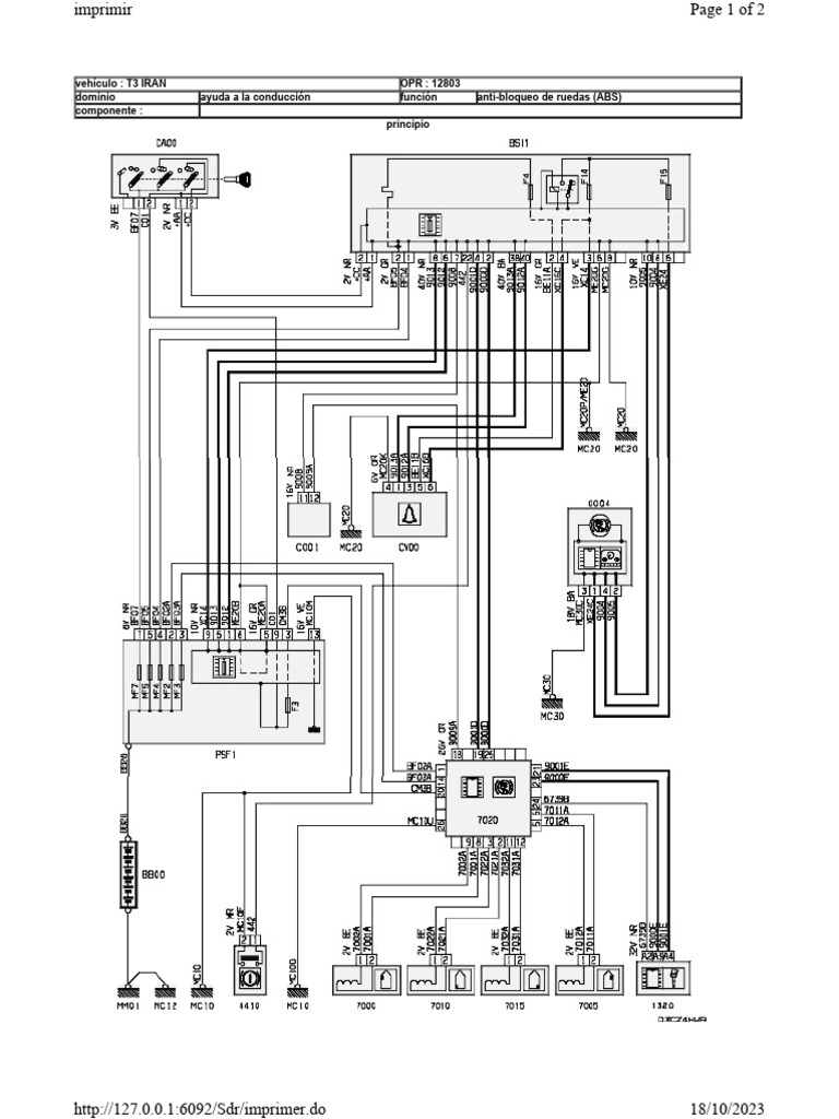 Diagrama Abs Peugeot 207 Sedan | PDF