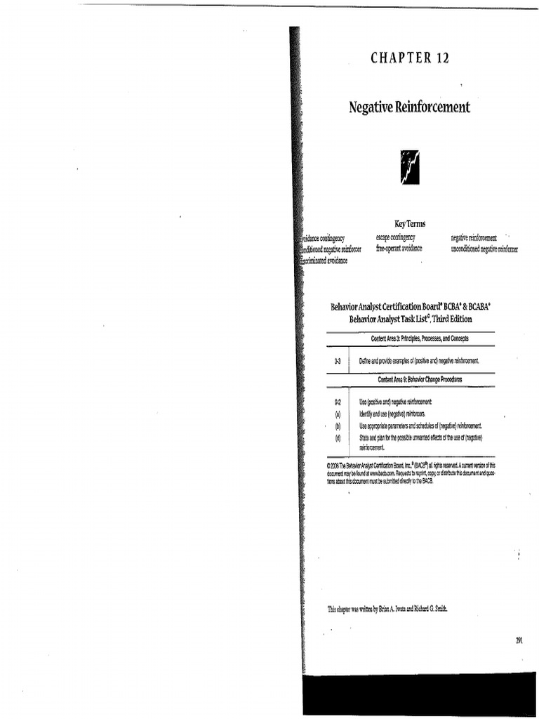 Negative Reinforcement | PDF