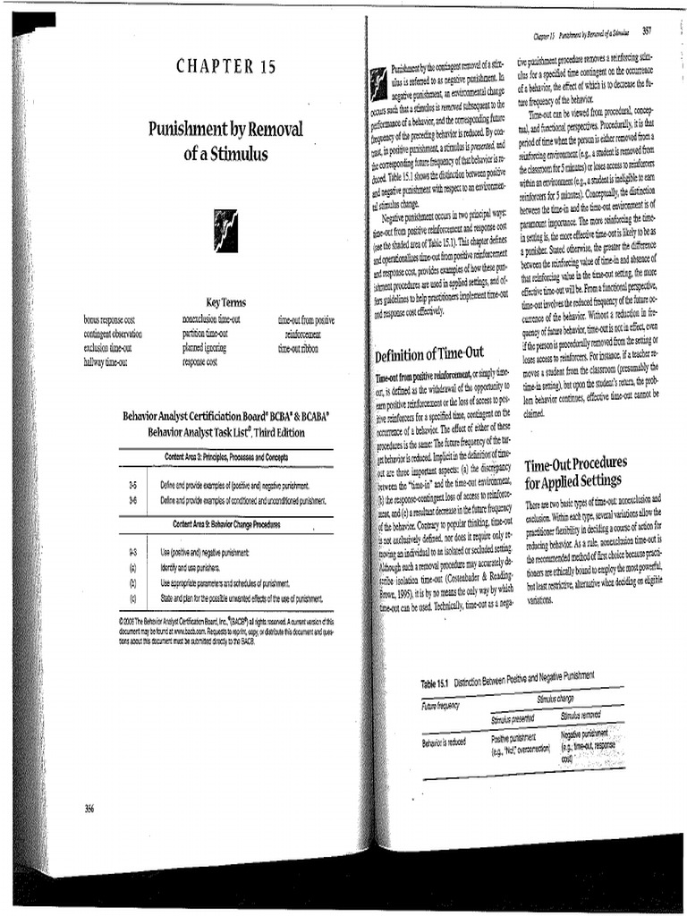 Punishment by Removal of A Stimulus | PDF