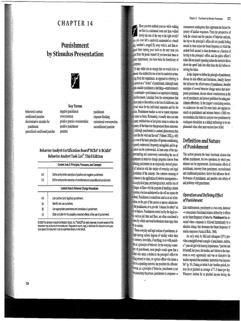 Punishment by Stimulus Presentation | PDF