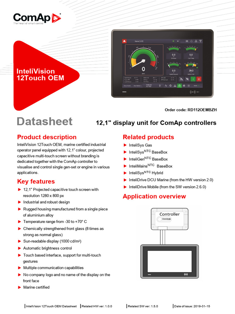 Intelivision 12touch Oem 1 5 0 Datasheet | PDF