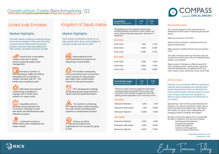 Compass Project Consulting - FHS Q2 Cost Benchmarking 2022 | PDF