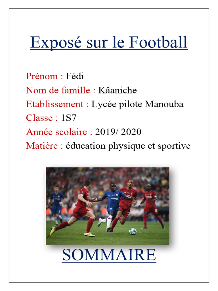 Exposé complet sur le football | PDF