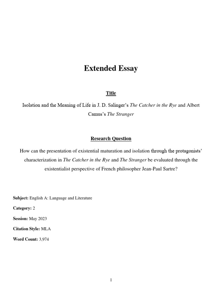 Extended Essay | PDF
