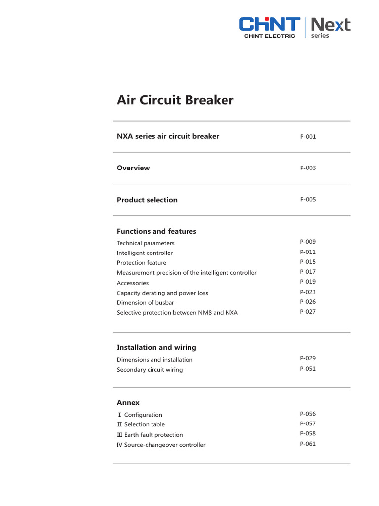 Catalogo Chint Nxa | PDF