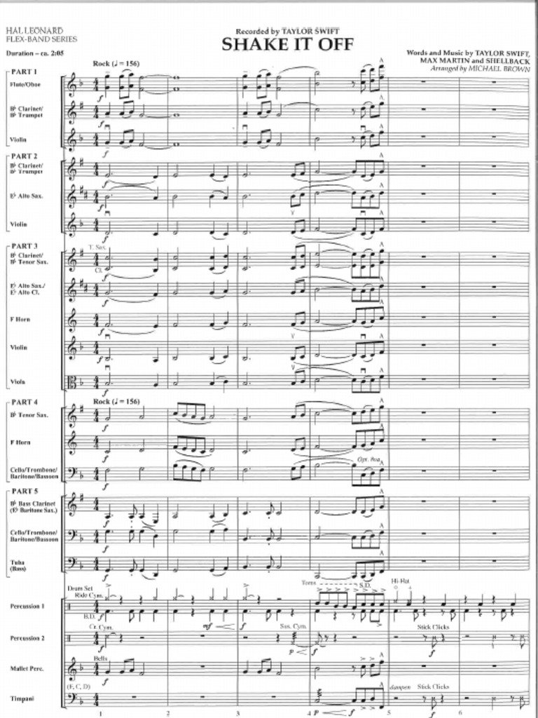 SHAKE IT OFF Score | PDF