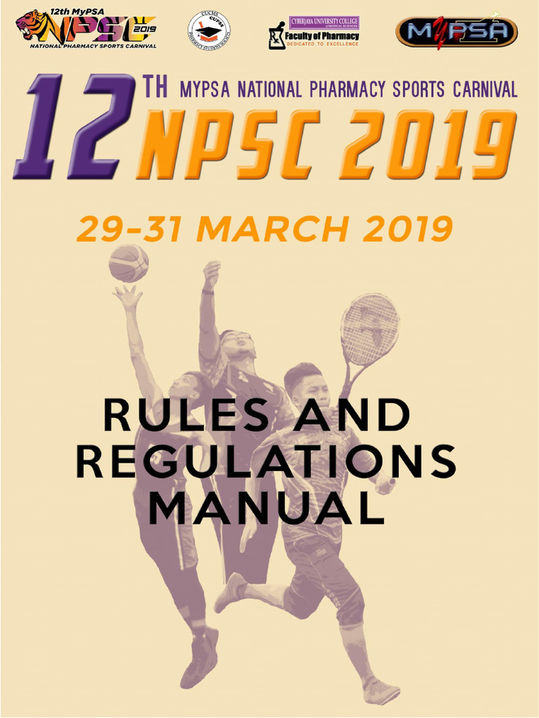 NPSC 2019 - Rules, Regulations, Groupings & Fixtures - Final | PDF