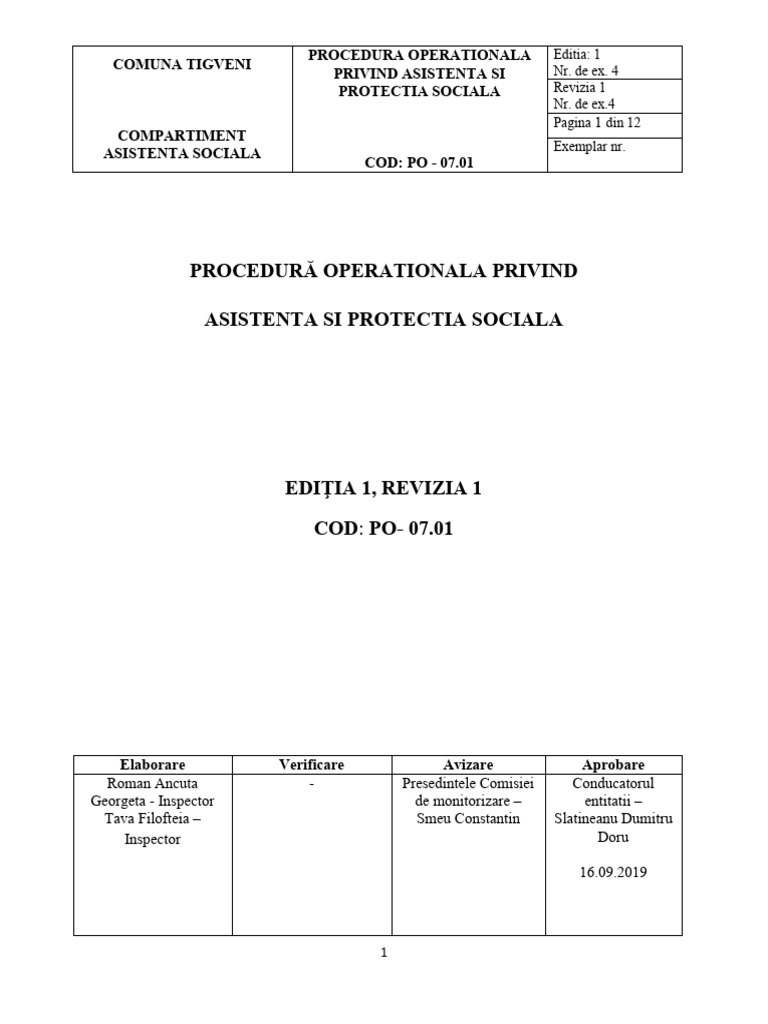Po - 07.01 Asistenta Sociala | PDF