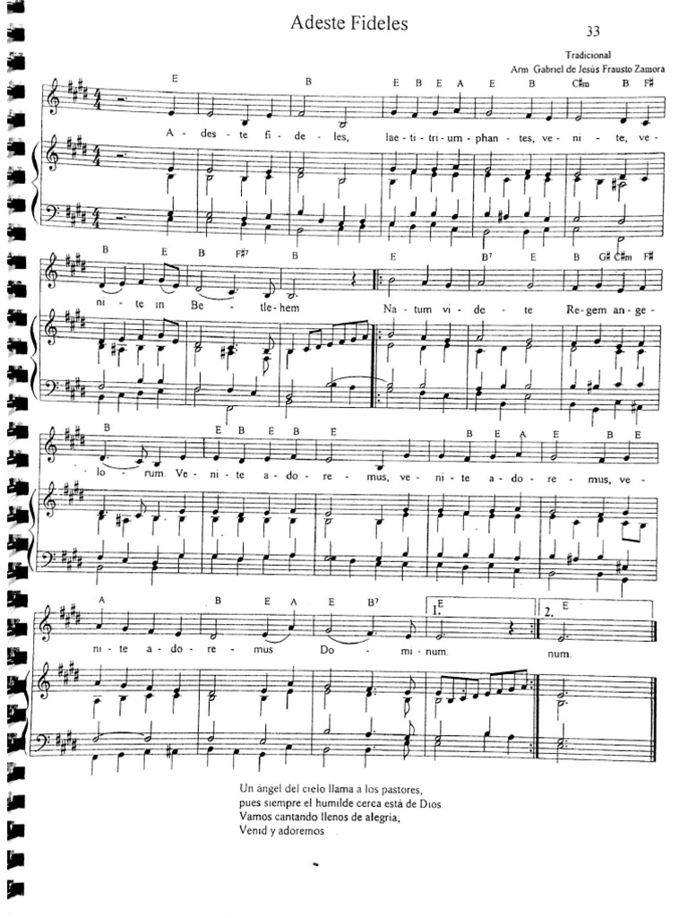 Adeste Fideles Partitura | PDF