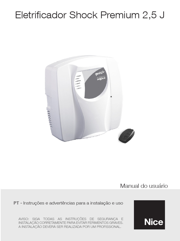 Manual do Eletrificador Shock Premium | PDF | Casa e Jardim | Computadores