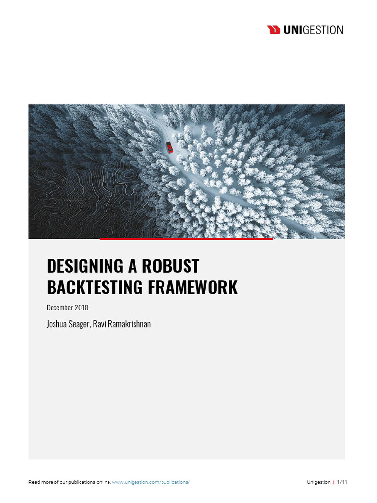Backtest Framework Research Paper 2018 | PDF