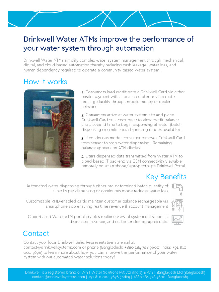 Drinkwell Water ATM Automation Solutions | PDF | Automated Teller ...