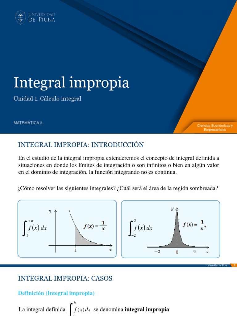 Tema - Integral Impropia | PDF | Integral | Zona