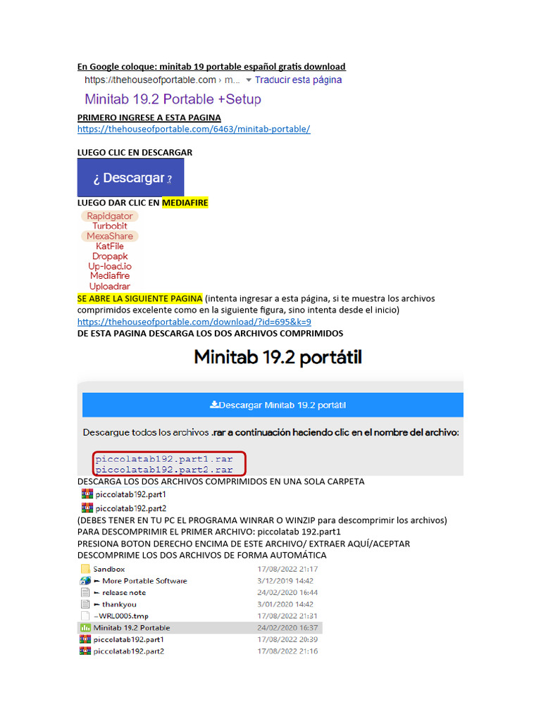Descarga de Minitab Portable 19 | PDF