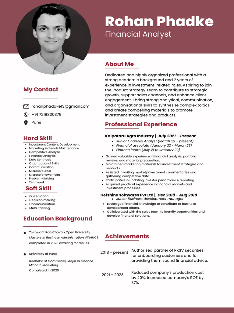 Rohan BlackRock Resume | PDF