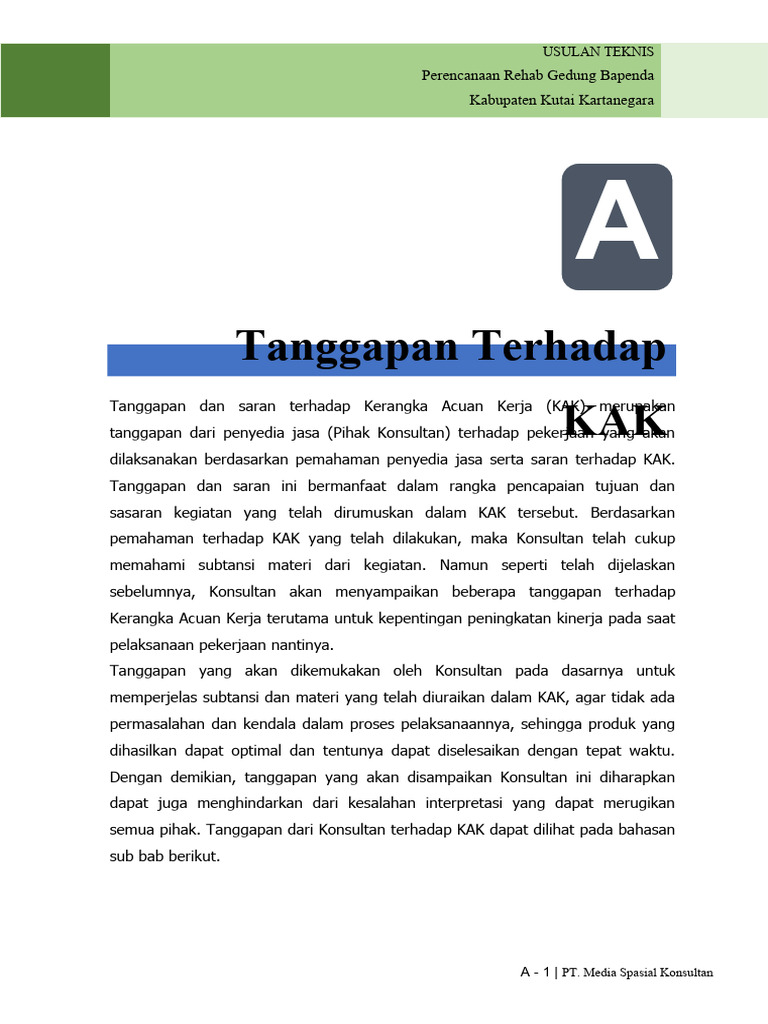 A Tanggapan Kak Bapenda KPC | PDF | Bisnis