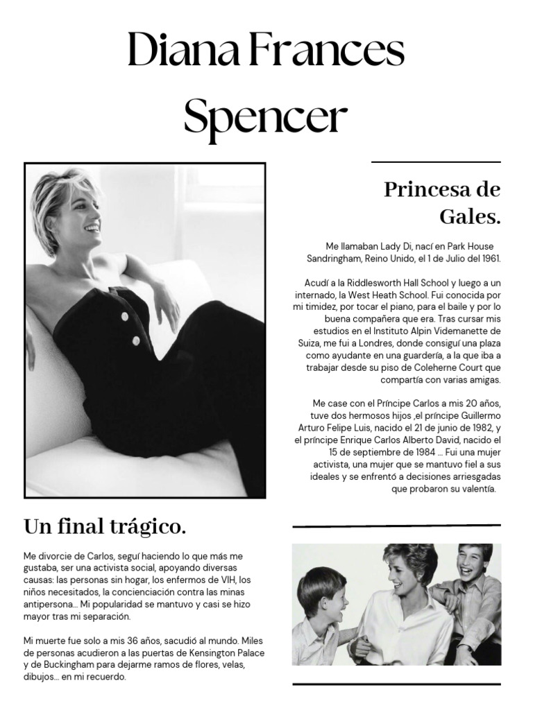 Diana: Activismo y Legado Trágico | PDF