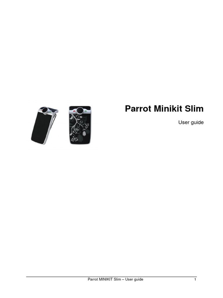 PARROT MINIKIT-Slim - User-Guide - UK | PDF | Computers PARROT MINIKIT-Slim - User-Guide - UK | PDF | Computers