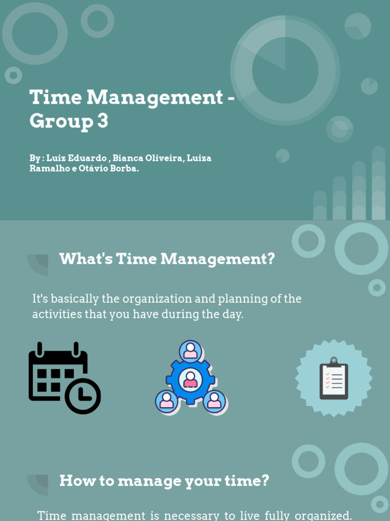 Time Management - Group 3 - Org. Skills | PDF | Self-Improvement ...
