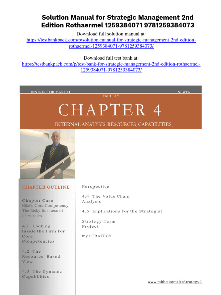 Strategic Management 2nd Edition Rothaermel Solutions Manual 1 | PDF ...