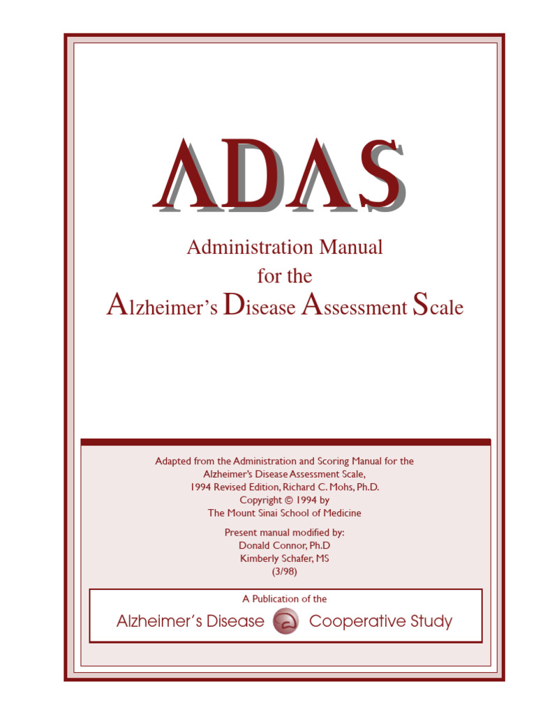 04 ADAS-Cog Manual | PDF