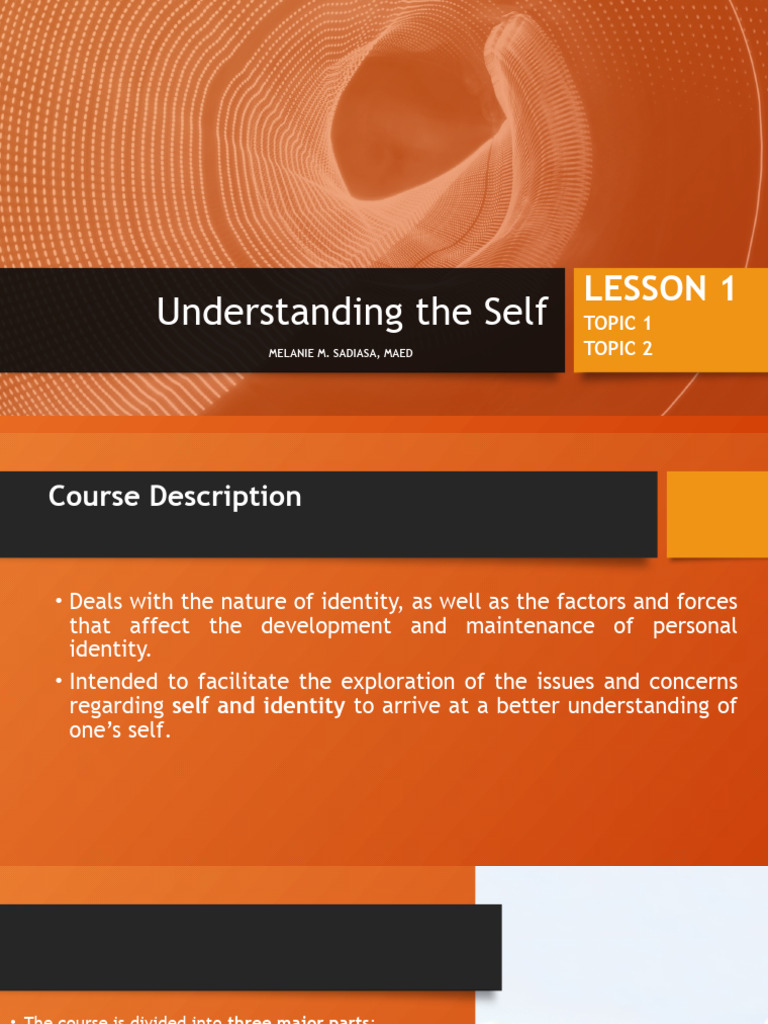 Understanding The Self Lesson 1 Topic 1 AND 2 2 | PDF