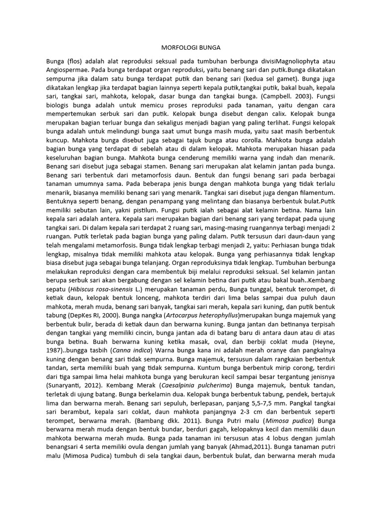 Morfologi Bunga | PDF