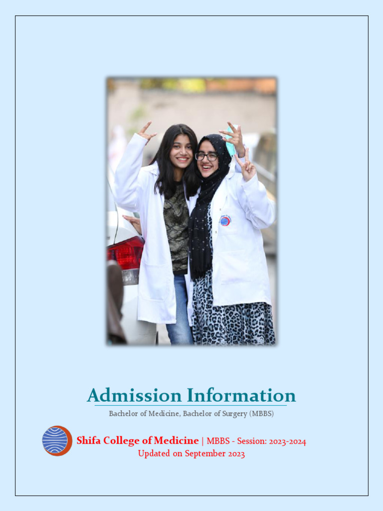 Admission Information Booklet Session 2023 2024 | Download Free PDF ...
