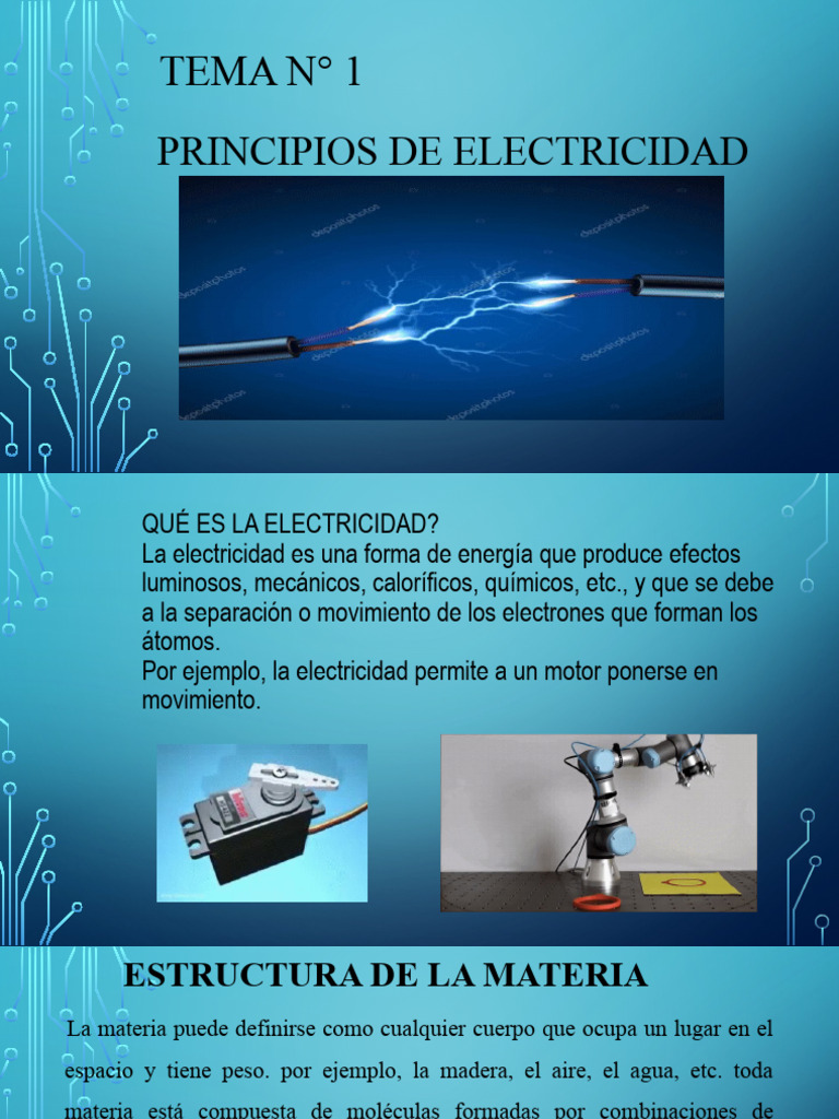 Tema N° 1 ELECTRICIDAD ELB 300 | PDF | Electricidad | Corriente eléctrica
