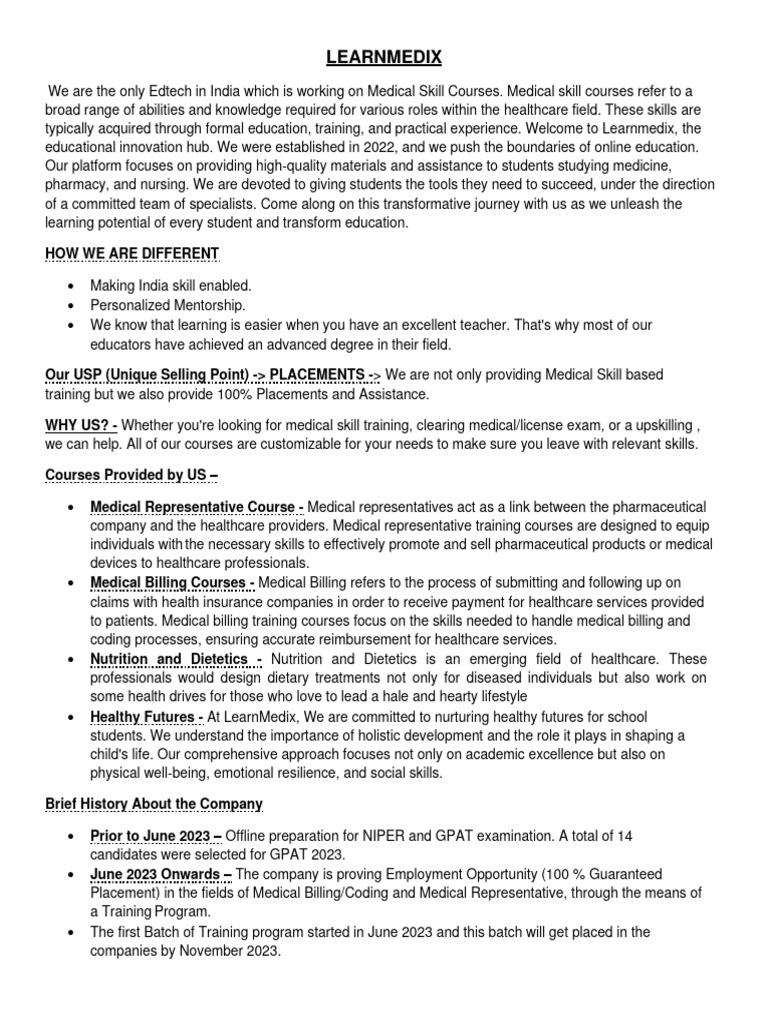 LearnMedix - Content | Download Free PDF | Dietitian | Health Care