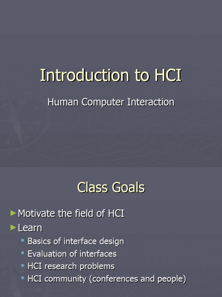 Introduction To Hci Pdf Human Computer Interaction Usability