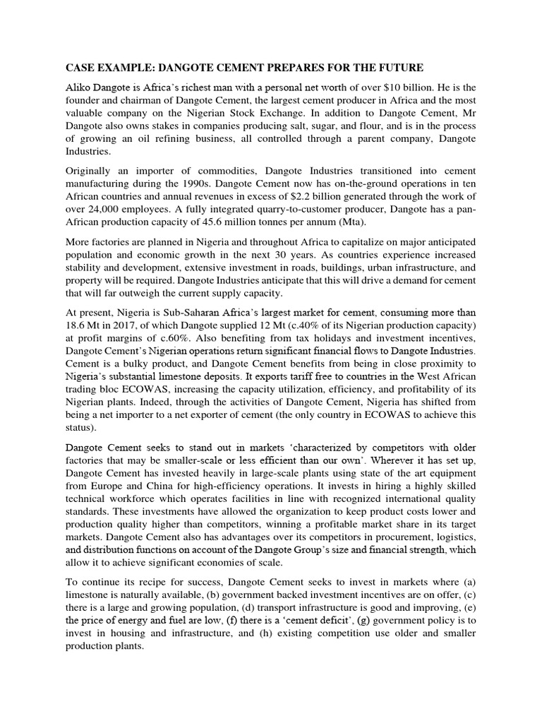CS Dangote Cement | PDF