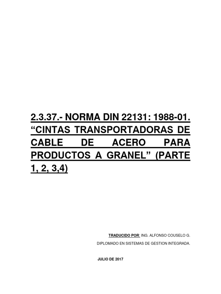 Norma Din 22131 (1988) Traducción Al Español | PDF