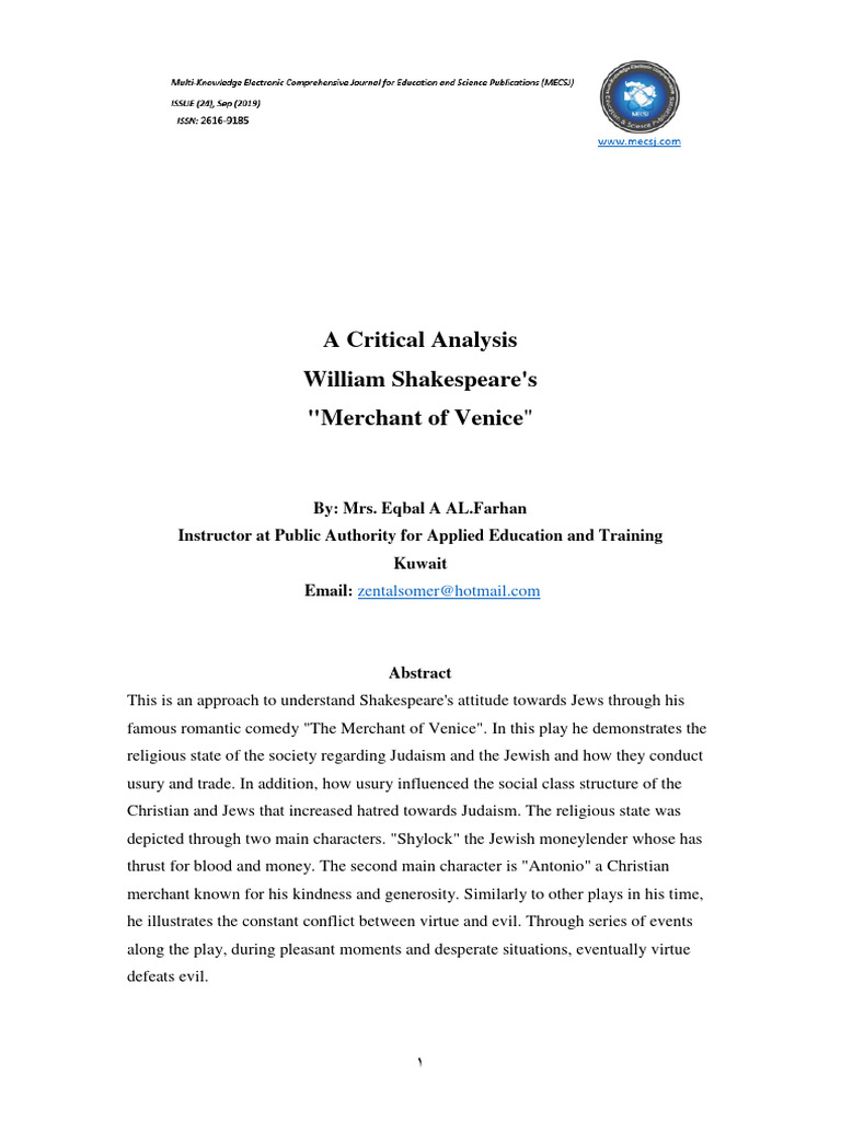 A Critical Analysis William Shakespeares | PDF