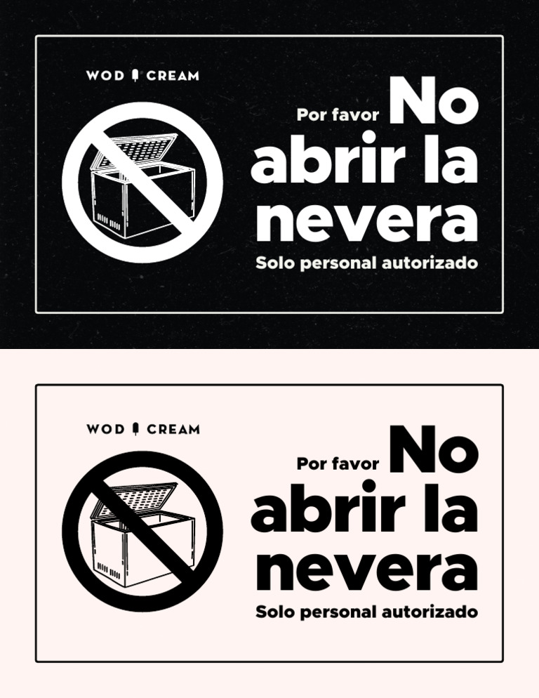 Letrero No Abrir Nevera | PDF