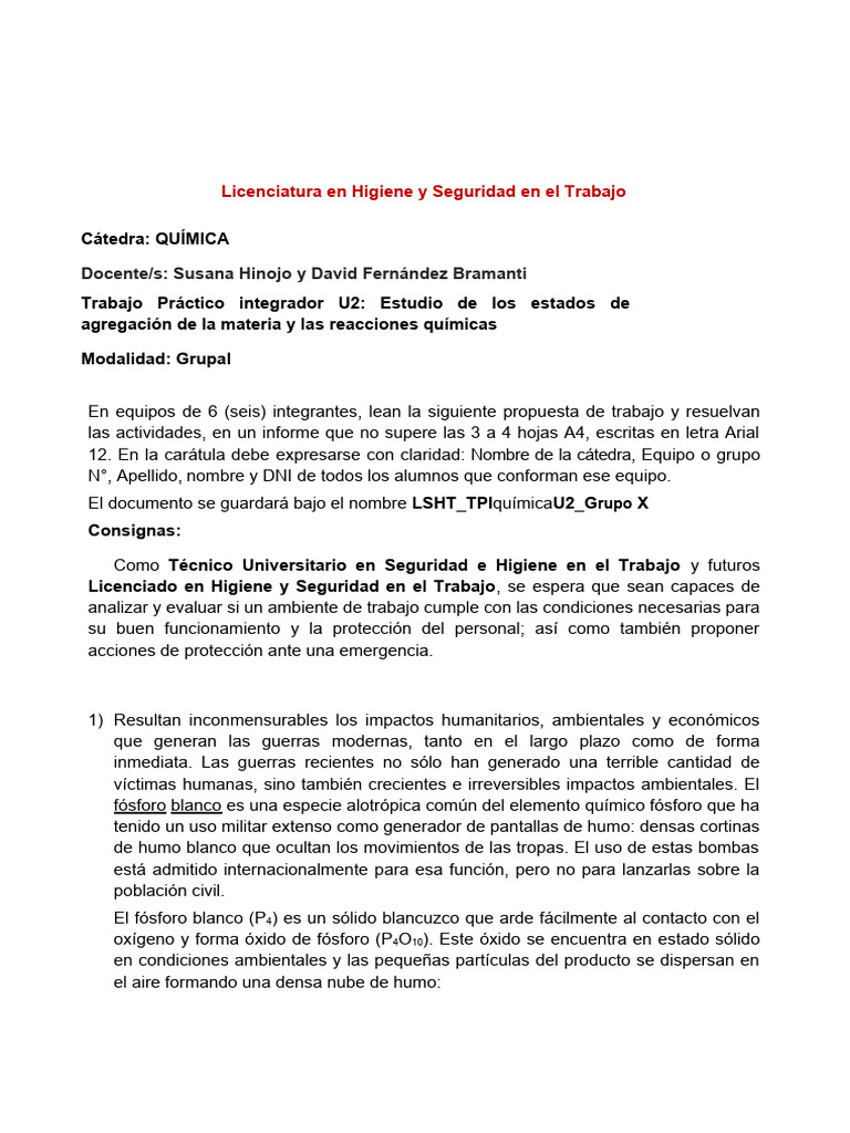 TP - Química U2 Resuelto | PDF