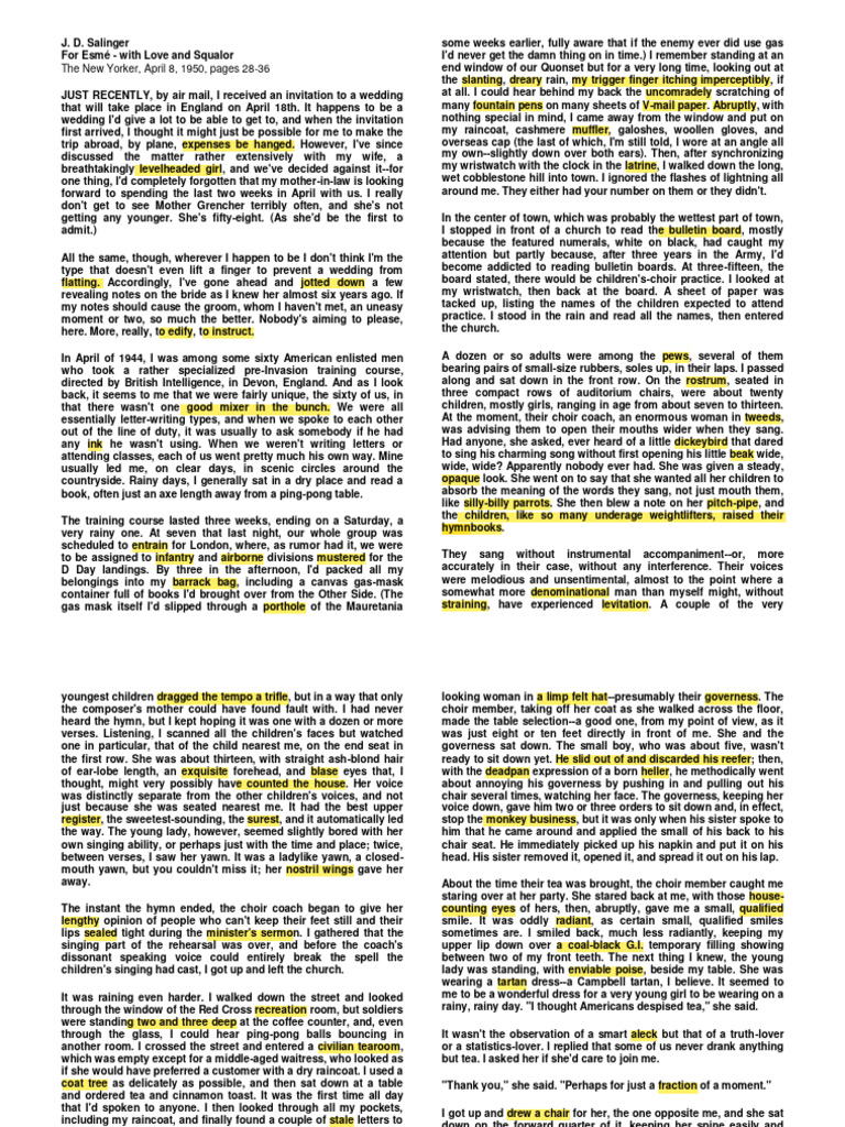 Salinger - For Esme | PDF